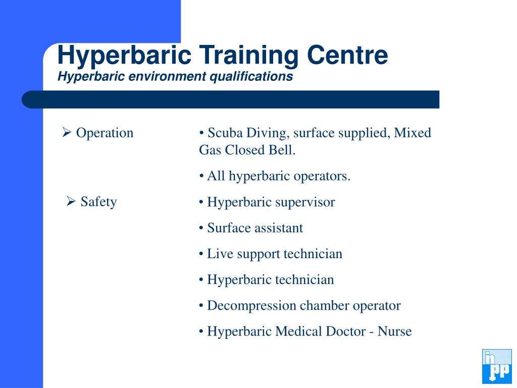 PPT - INSTITUT NATIONAL DE PLONGEE PROFESSIONNELLE et d’intervention en ...