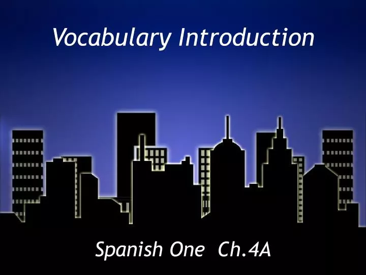PPT - Vocabulary Introduction PowerPoint Presentation, free download ...