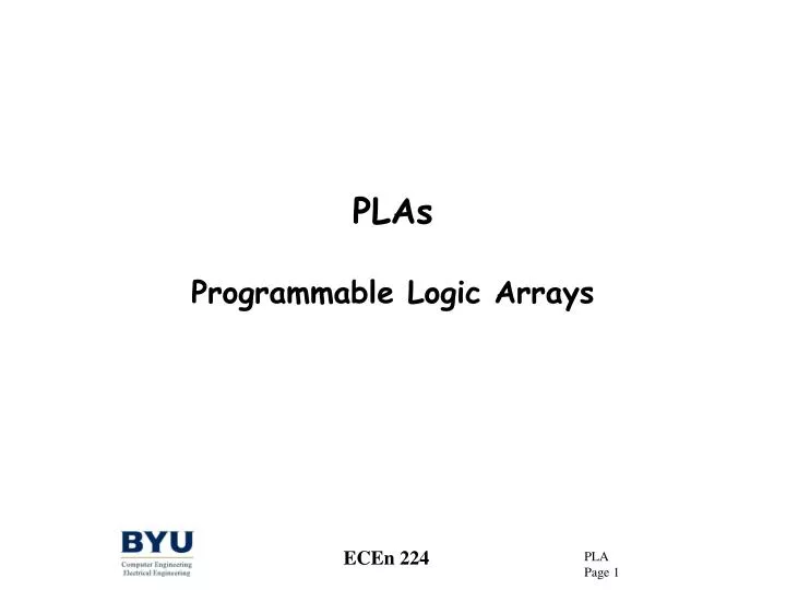 PPT - PLAs Programmable Logic Arrays PowerPoint Presentation, free ...