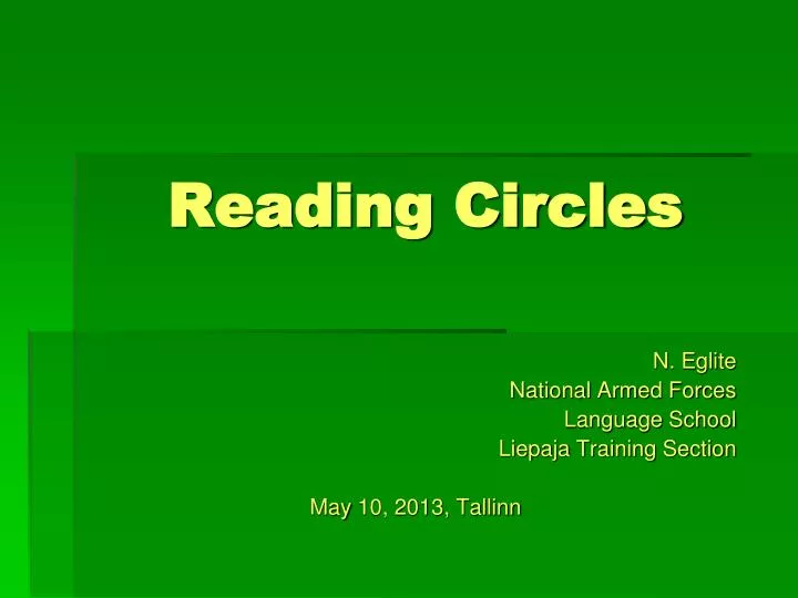 PPT - Reading Circles PowerPoint Presentation, free download - ID:6575853