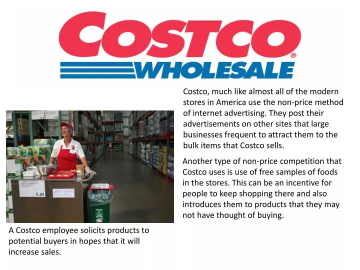 PPT - A Costco employee solicits products to potential buyers in hopes ...
