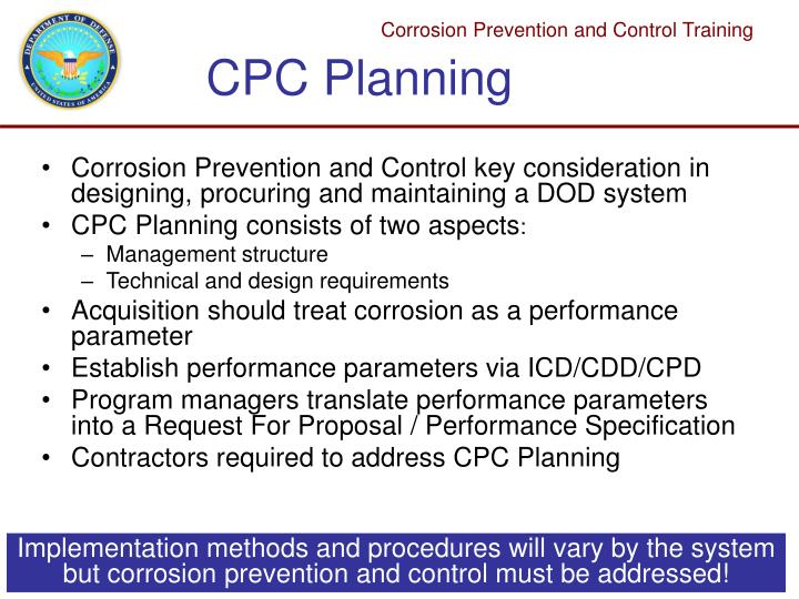 PPT - DoD Policy for Corrosion Prevention and Control (CPC) PowerPoint ...