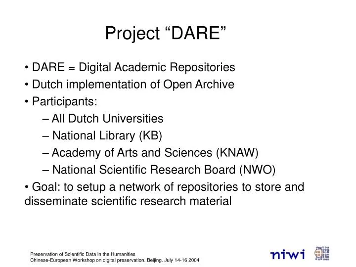 PPT - Project “DARE” PowerPoint Presentation, free download - ID:6577972