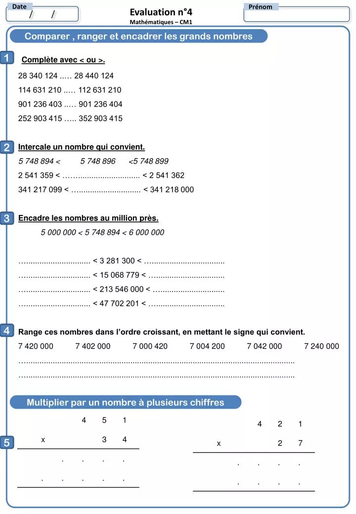 PPT - Comparer , ranger et encadrer les grands nombres PowerPoint ...