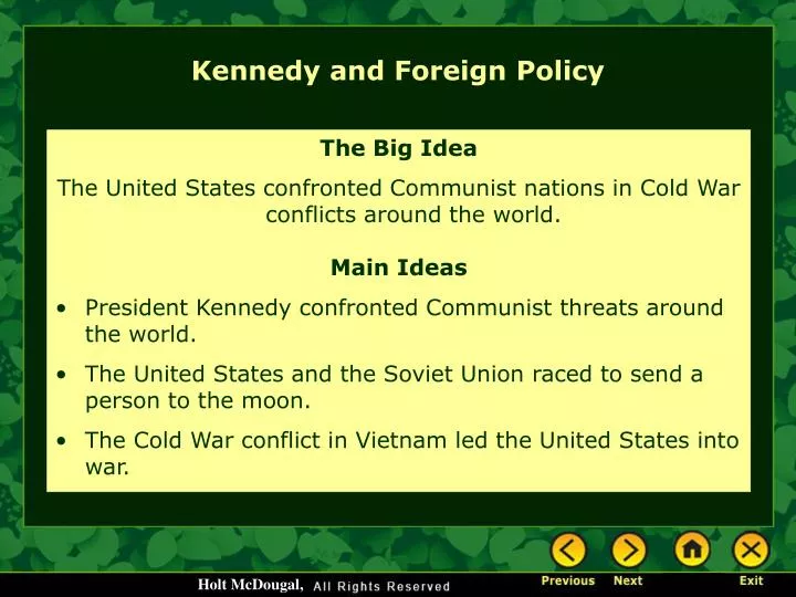 PPT - Kennedy and Foreign Policy PowerPoint Presentation, free download ...