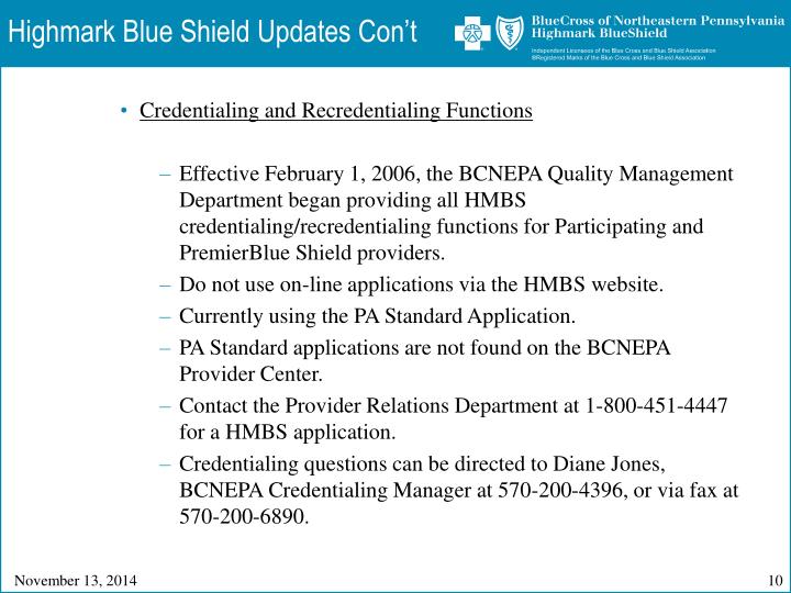 PPT - Blue Cross of Northeastern Pennsylvania, First Priority Health ...