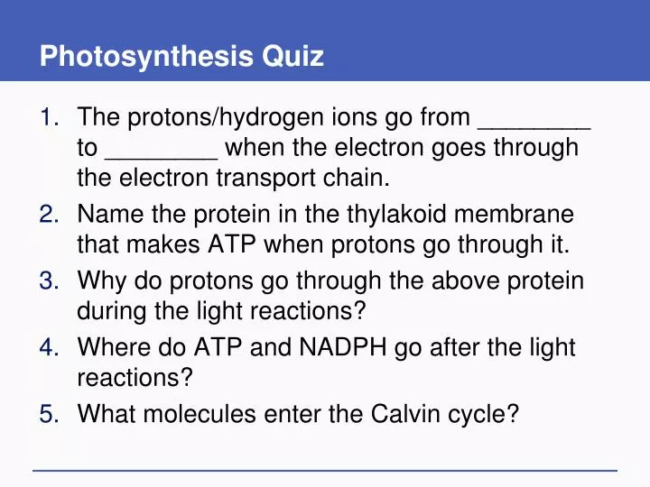 PPT - Photosynthesis Quiz PowerPoint Presentation, free download - ID ...