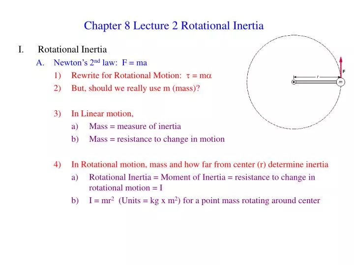 PPT - Chapter 8 Lecture 2 Rotational Inertia PowerPoint Presentation ...