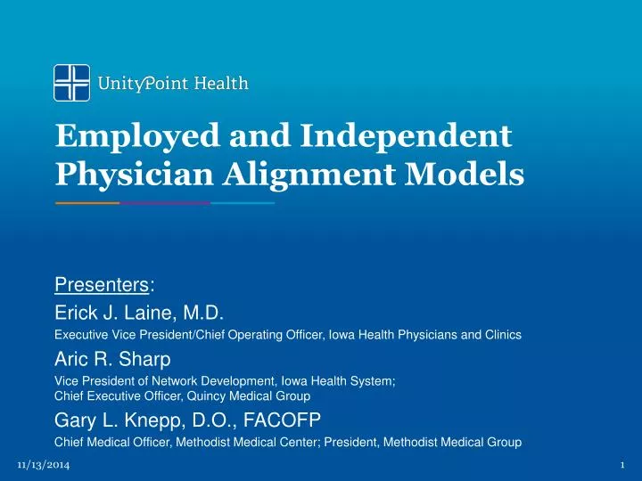 PPT - Employed and Independent Physician Alignment Models PowerPoint ...