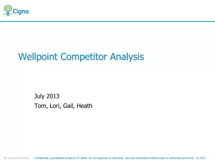 PPT - Wellpoint Competitor Analysis PowerPoint Presentation, free ...