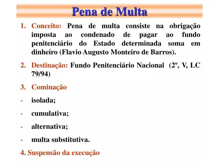 PPT - Pena de Multa PowerPoint Presentation, free download - ID:6581082