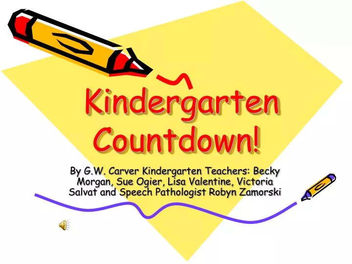 PPT - Kindergarten Countdown! PowerPoint Presentation, free download ...