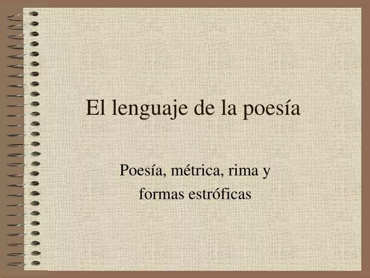 PPT - El lenguaje de la poesía PowerPoint Presentation, free download ...