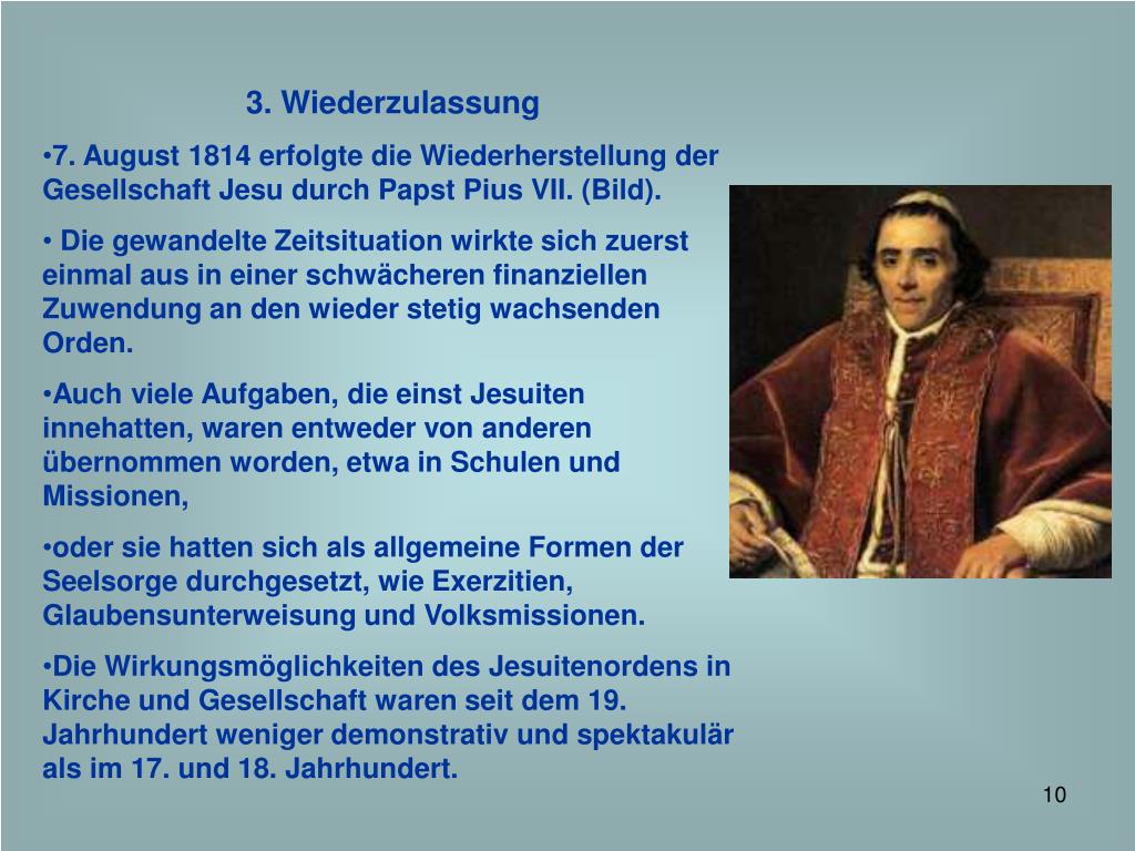PPT - Die Jesuiten und ihre Seelsorge Vortrag zusammen gestellt von ...