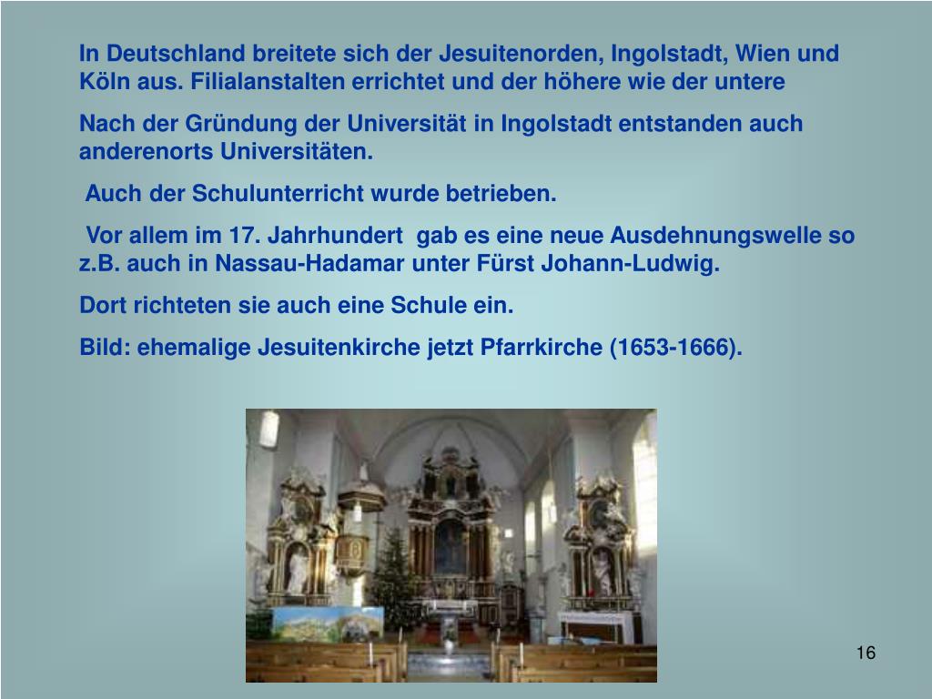 PPT - Die Jesuiten und ihre Seelsorge Vortrag zusammen gestellt von ...