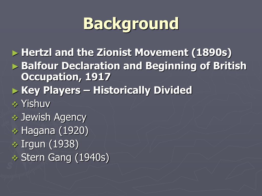 PPT - The Zionist Irgun and the British In Palestine, 1945-1948 ...