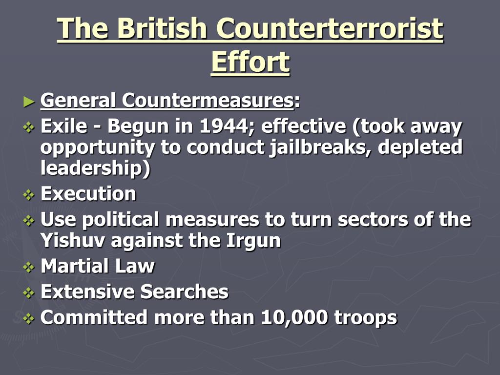 PPT - The Zionist Irgun and the British In Palestine, 1945-1948 ...