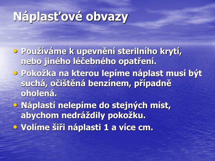 PPT - Druhy obvazů – obinadlové obvazy PowerPoint Presentation - ID:6585225