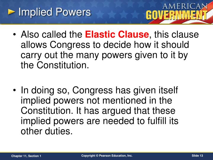 PPT - Chapter 11: Powers of Congress PowerPoint Presentation - ID:6585501