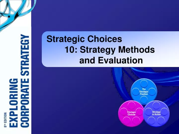 PPT - Strategic Choices 10: Strategy Methods and Evaluation PowerPoint ...
