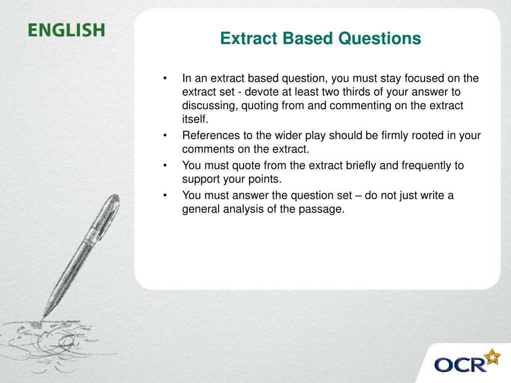 PPT - GCSE ENGLISH LITERATURE J360 UNIT A662 – MODERN DRAMA PowerPoint ...