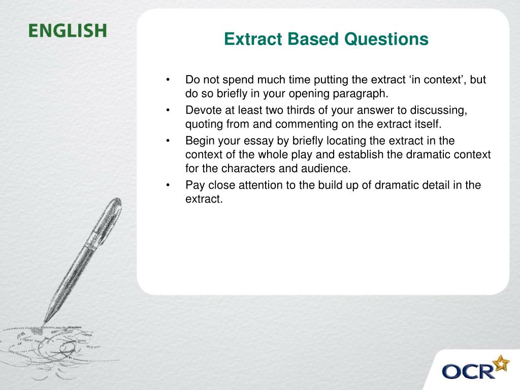 PPT - GCSE ENGLISH LITERATURE J360 UNIT A662 – MODERN DRAMA PowerPoint ...