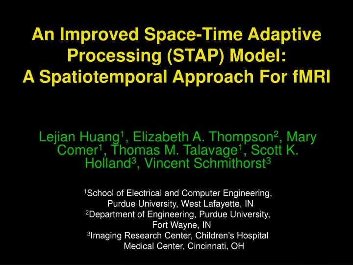 Ppt An Improved Space Time Adaptive Processing Stap Model A Spatiotemporal Approach For