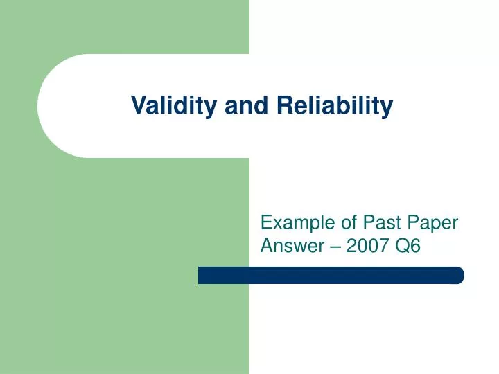 PPT - Validity and Reliability PowerPoint Presentation, free download ...