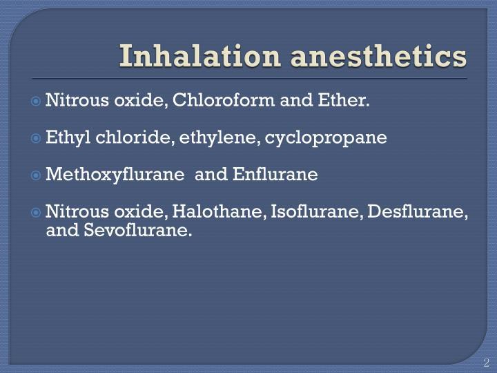 PPT - Chapter 7. Inhalation Anesthetics PowerPoint Presentation - ID ...