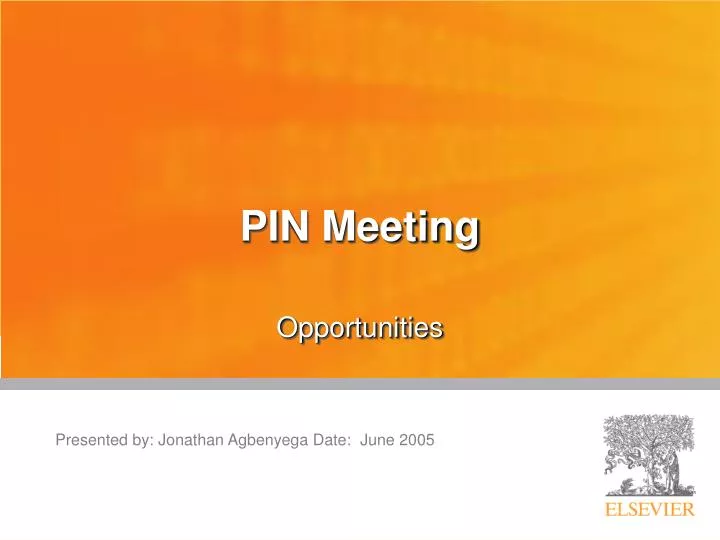 PPT - PIN Meeting PowerPoint Presentation, free download - ID:6587585