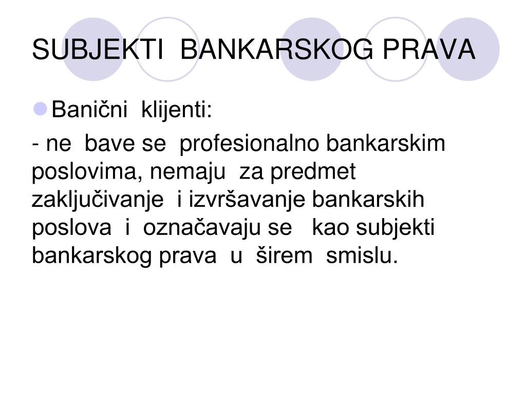 PPT - BANKARSKO PRAVO I HARTIJE OD VRIJEDNOSTI PowerPoint Presentation - ID:6587813