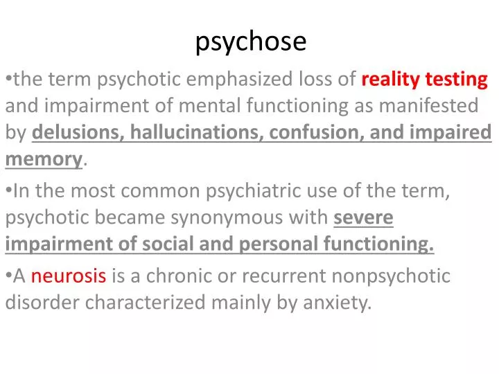 PPT - psychose PowerPoint Presentation, free download - ID:6588300