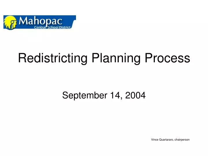 PPT - Redistricting Planning Process PowerPoint Presentation, free ...