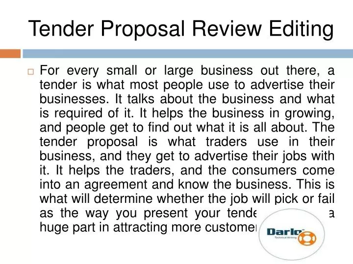 PPT - Tender Proposal Review Editing PowerPoint Presentation, free ...
