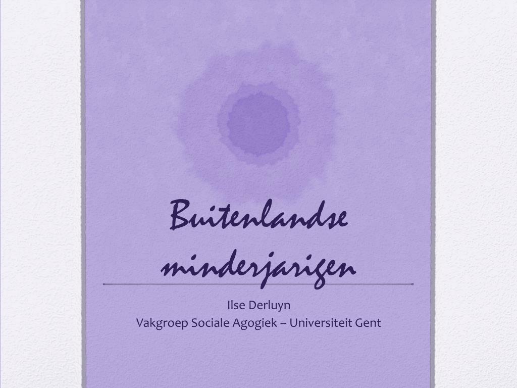 PPT - Buitenlandse minderjarigen PowerPoint Presentation, free download ...