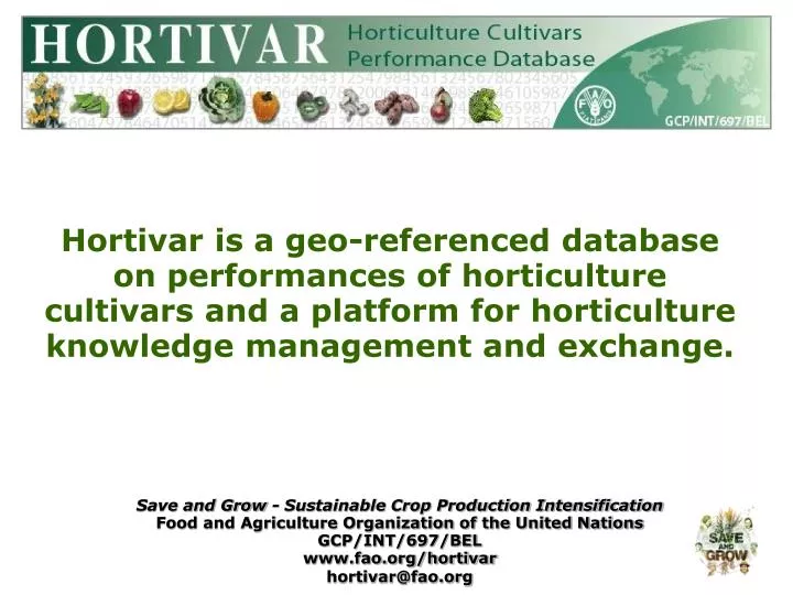 PPT - Save and Grow - Sustainable Crop Production Intensification ...