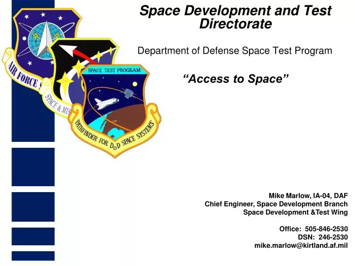 PPT - Space Development and Test Directorate Department of Defense ...