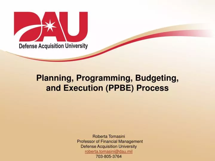 PPT - Planning, Programming, Budgeting, and Execution (PPBE) Process ...