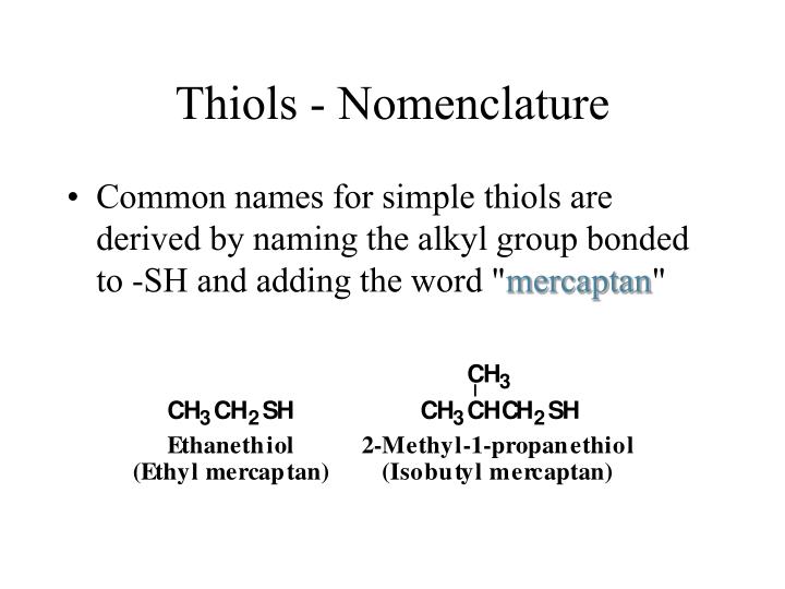 PPT - Structures of Alcohols, Phenols, Thiols and Ethers PowerPoint ...