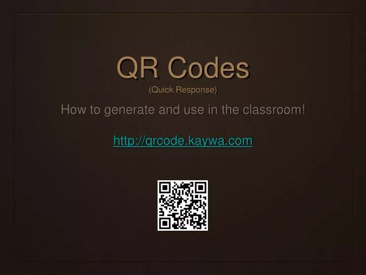 PPT - QR Codes (Quick Response) PowerPoint Presentation, free download ...