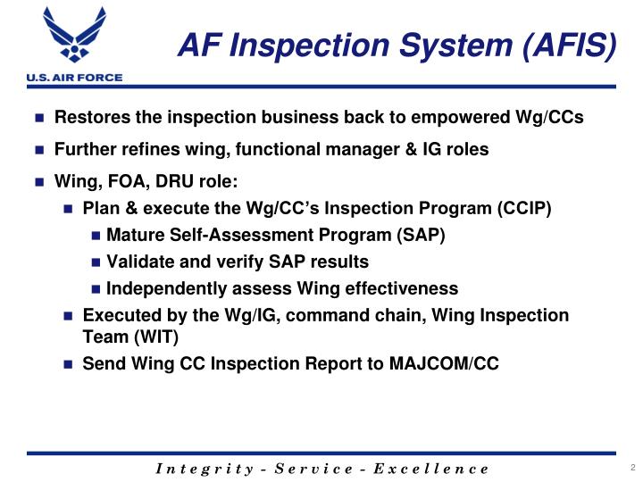 PPT - Press Kit I: Air Force Inspection Introduction PowerPoint ...