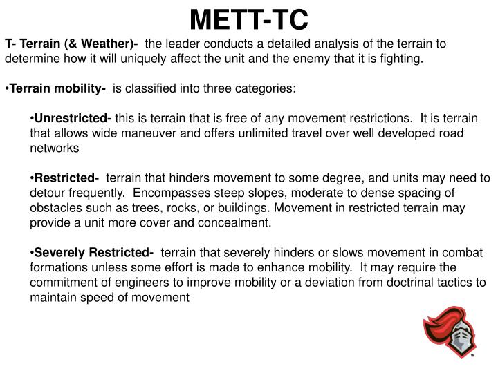 PPT - Troop Leading Procedures, METT-TC & OAKOC PowerPoint Presentation ...