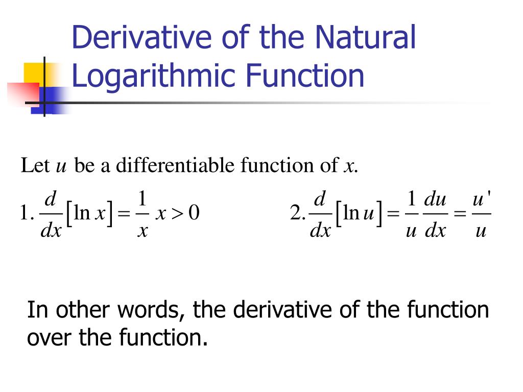 PPT The Natural Logarithmic Function PowerPoint Presentation Free 