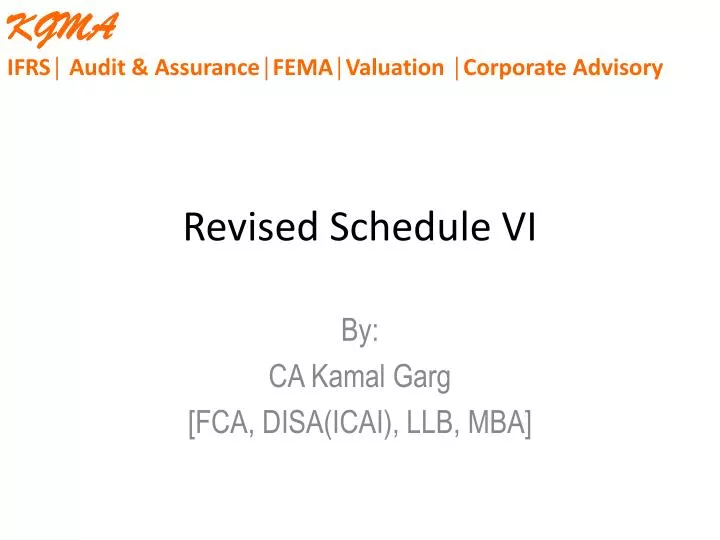 PPT - Revised Schedule VI PowerPoint Presentation, free download - ID ...