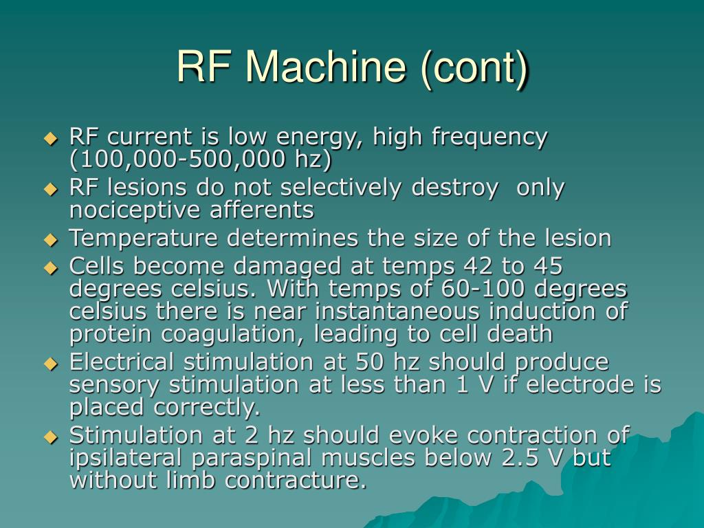 PPT - Radiofrequncy Ablation in Chronic Pain Management PowerPoint ...