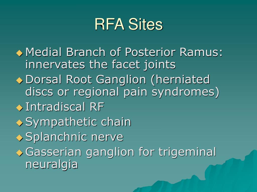 PPT - Radiofrequncy Ablation in Chronic Pain Management PowerPoint ...