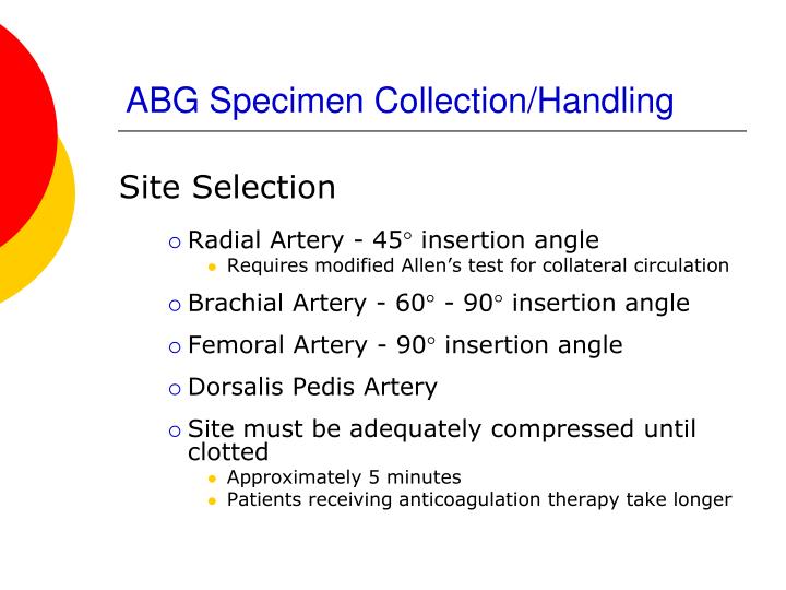 PPT - Arterial Blood Gases - Sampling, Equipment, Calibration, and ...