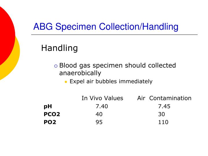 PPT - Arterial Blood Gases - Sampling, Equipment, Calibration, and ...