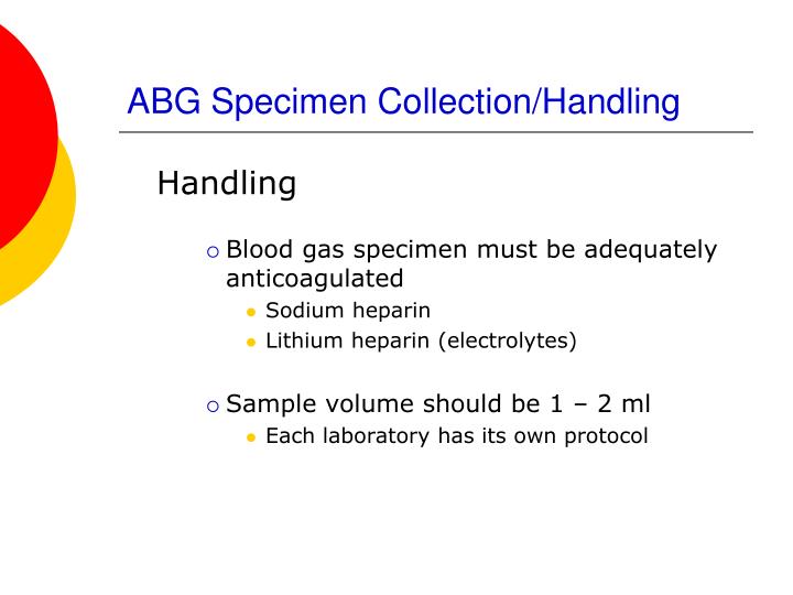 PPT - Arterial Blood Gases - Sampling, Equipment, Calibration, and ...
