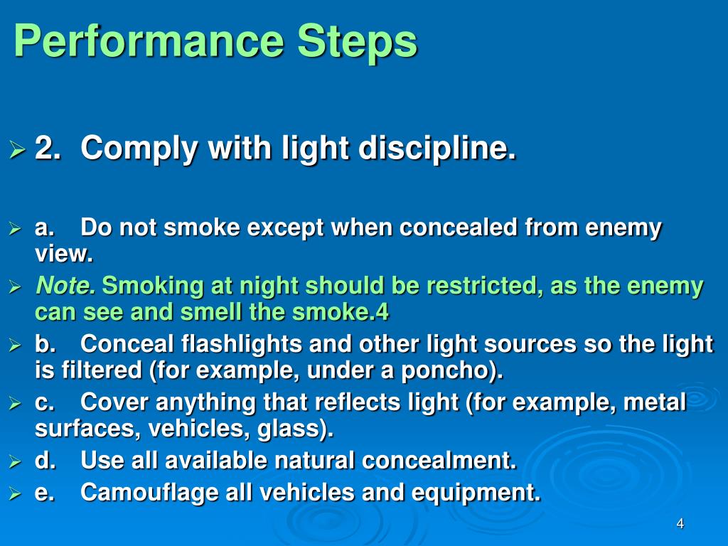 PPT - Practice Noise, Light, and Litter Discipline 071-331-0815 (SL1 ...